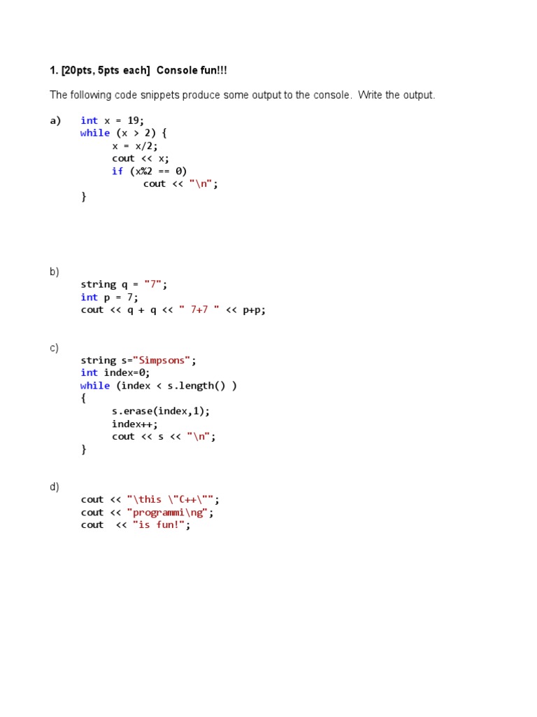 Pic 10A Midterm 1 - Answers | Download Free PDF | Subroutine | Parameter (Computer Programming)
