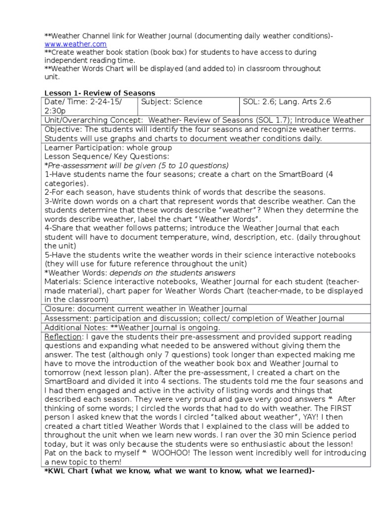 Unit Lesson Plans - Weather | PDF | Hail | Precipitation