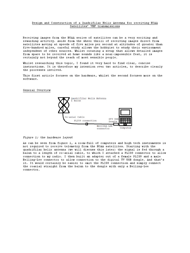 Design and Construction of A Quadrifilar Helix Antenna For Receiving ...