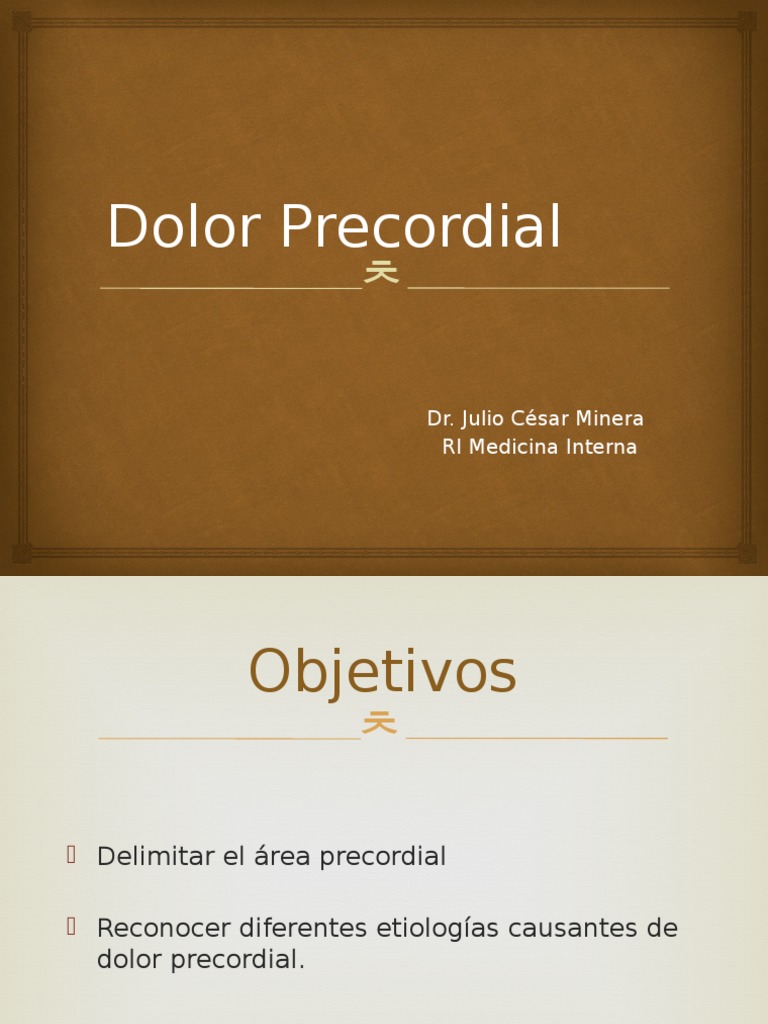 Etiologías y Diagnóstico del Dolor Precordial | PDF | Dolor ...