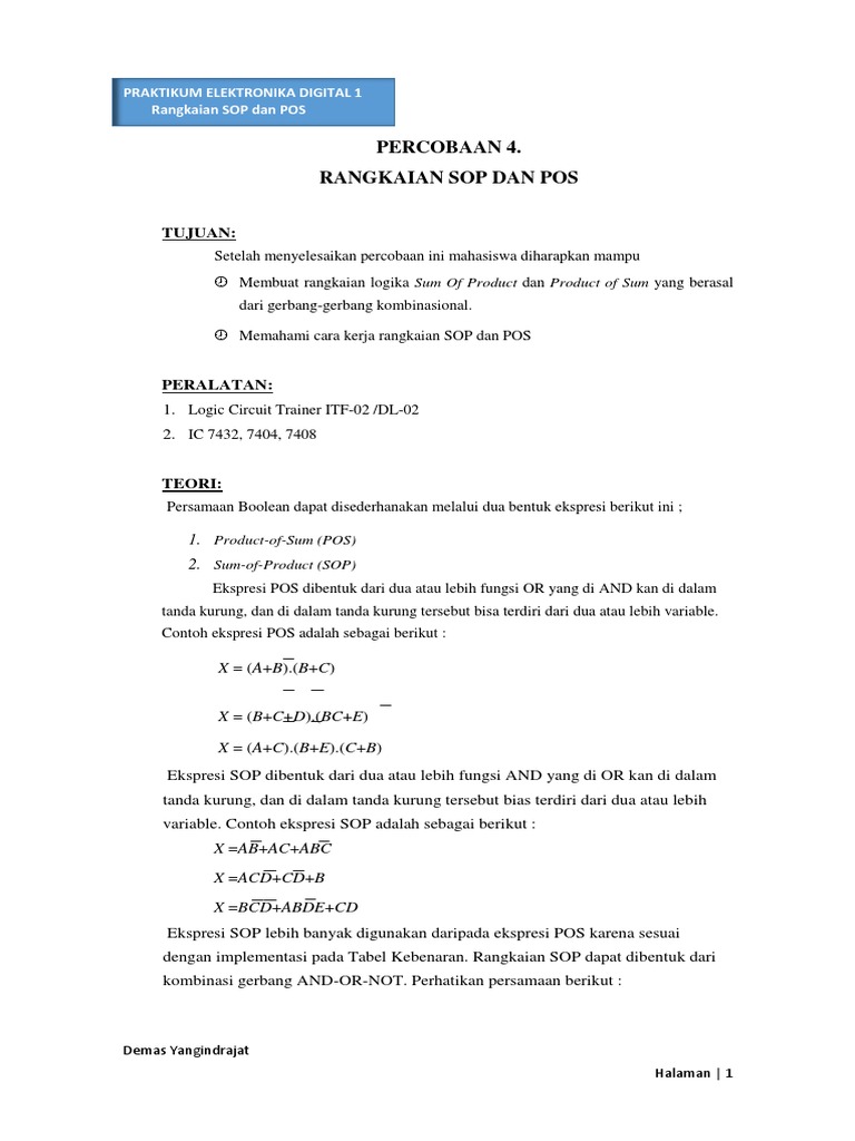 Rangkaian SOP Dan POS | PDF