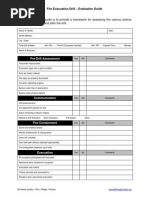 Fire Drill Evaluation Sheet | PDF | Emergency Evacuation | Safety