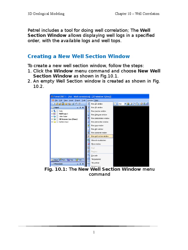 Well Correlation Tools in Petrel | PDF | Button (Computing) | Icon ...