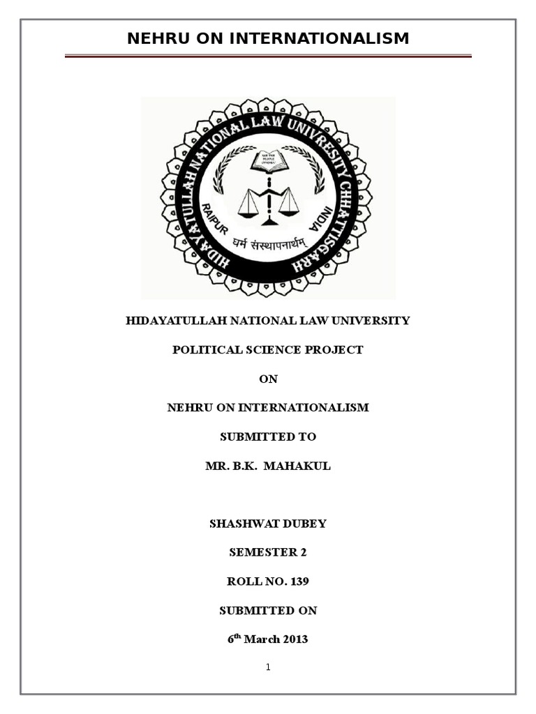 Political Science Project | PDF | Jawaharlal Nehru | Commonwealth Of ...