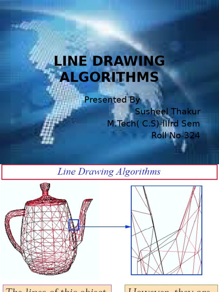 Line Drawing Algorithms in Graphics | PDF | Computers