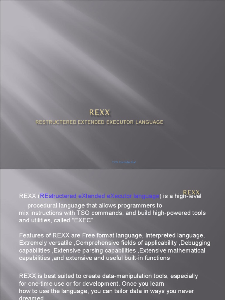 REXX Basics | PDF | Control Flow | Subroutine