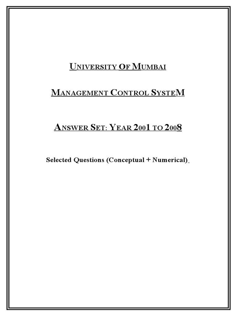 MCS Paper With Answer | PDF | Free Cash Flow | Profit (Accounting)