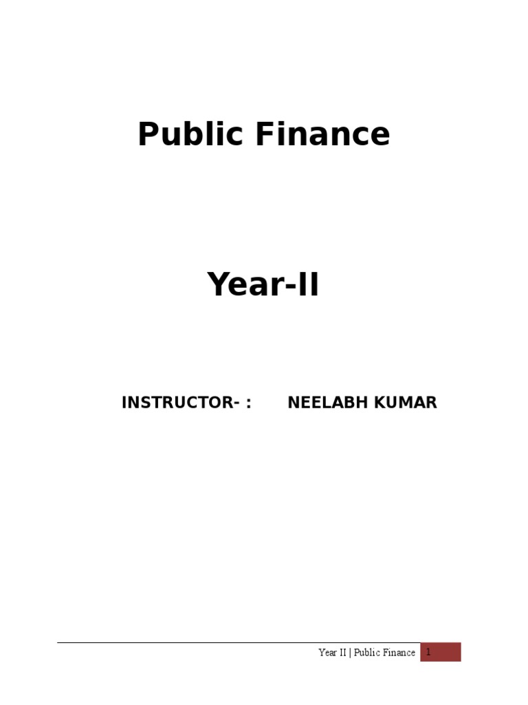 Understanding Public Finance Concepts | PDF | Public Finance | Taxes