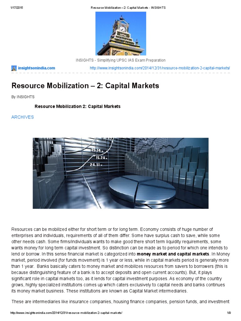 Resource Mobilization - 2 - Capital Markets - InSIGHTS | PDF ...