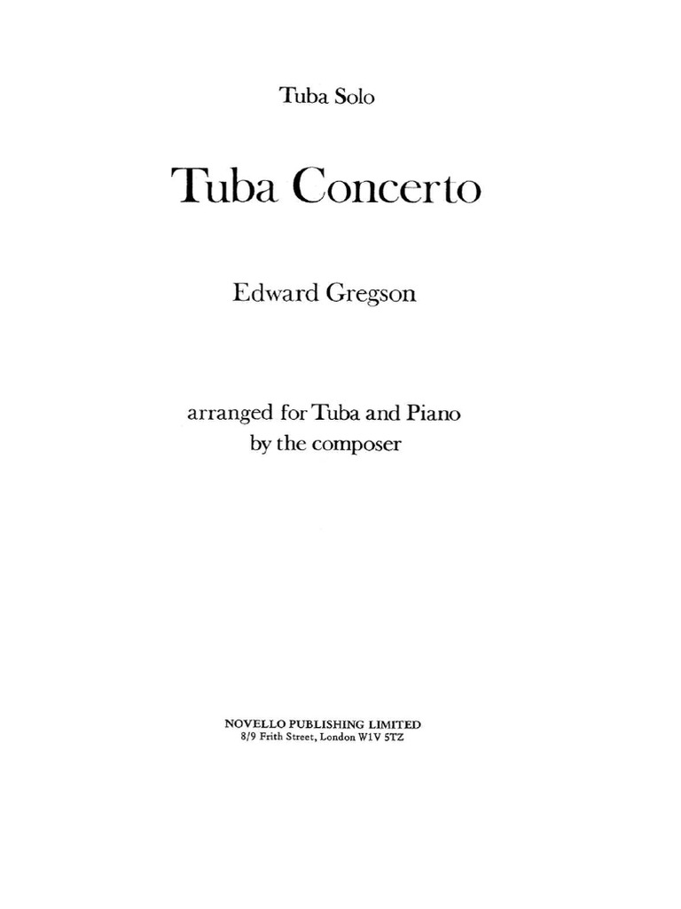 Egson Tuba Concerto | PDF