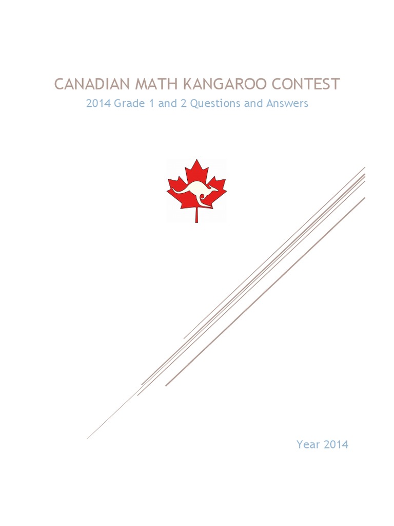 Canadian Math Kangaroo Contest: 2014 Grade 1 and 2 Questions and ...