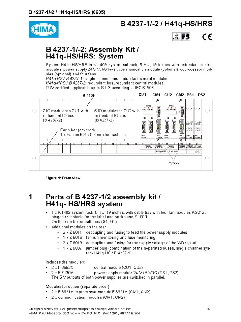 B 4237-1/-2 / H41q-HS/HRS (0605) | PDF | Power Supply | Electrical ...