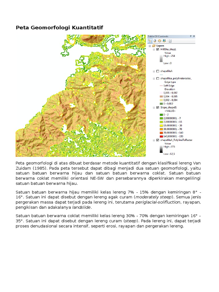 Interpretasi Peta Geomorfologi | PDF
