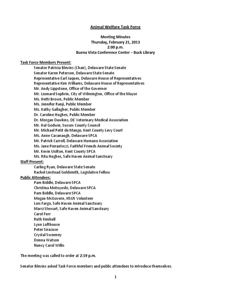 Animal Welfare Task Force | PDF | Emergency Management | United States ...