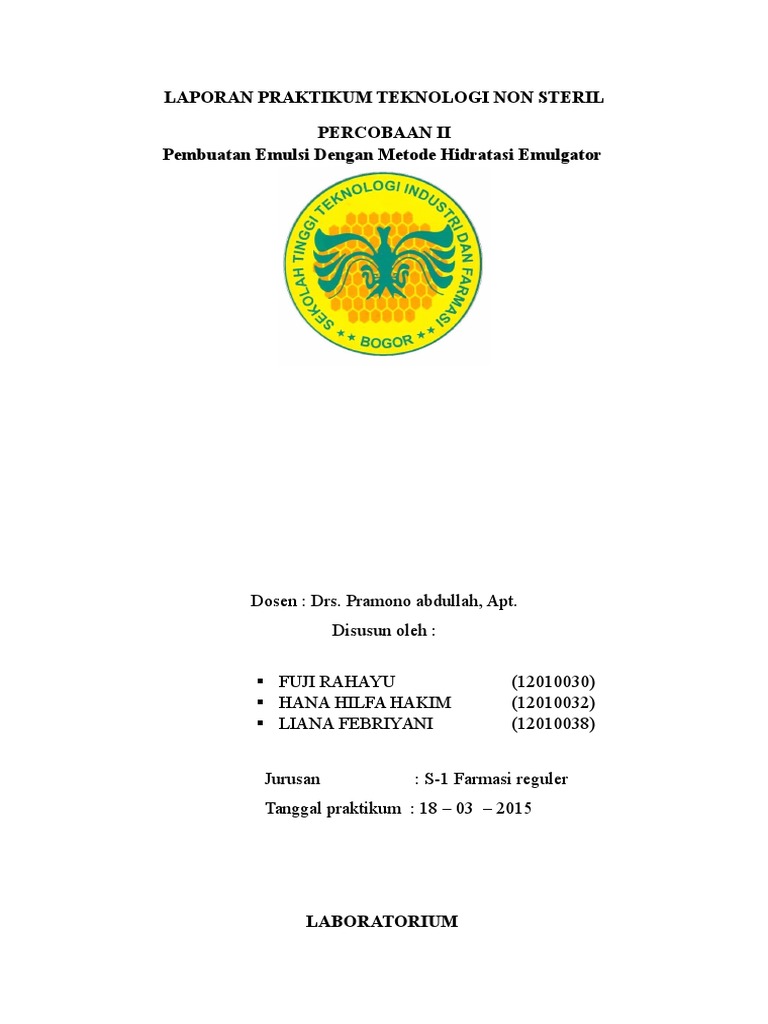 Laporan Emulsi Fix | PDF