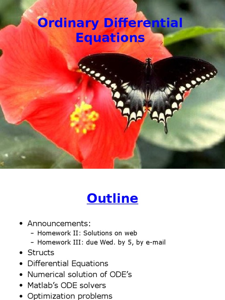 Ordinary Differential Equations | Download Free PDF | Parameter (Computer Programming ...