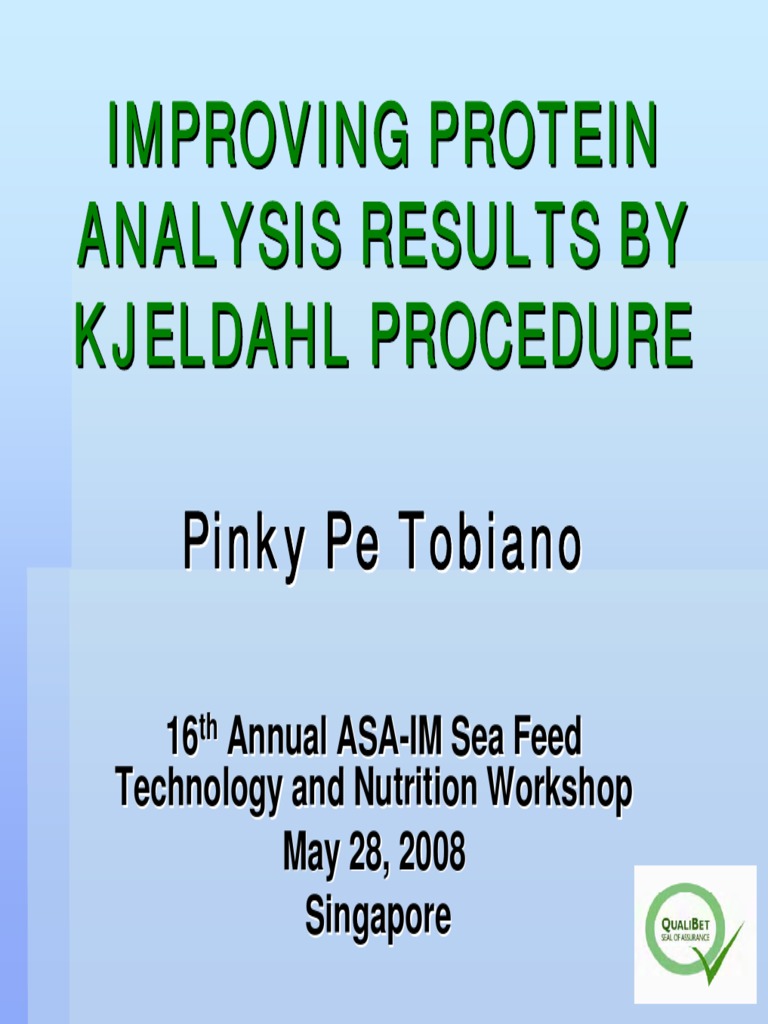 Kjeldahl Method for Protein Analysis | PDF | Chemical Substances ...
