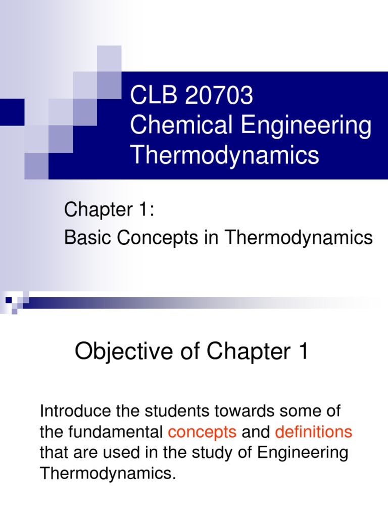 Chapter 1 - Basic Concepts in Thermodynamics | PDF | Heat | Thermodynamics