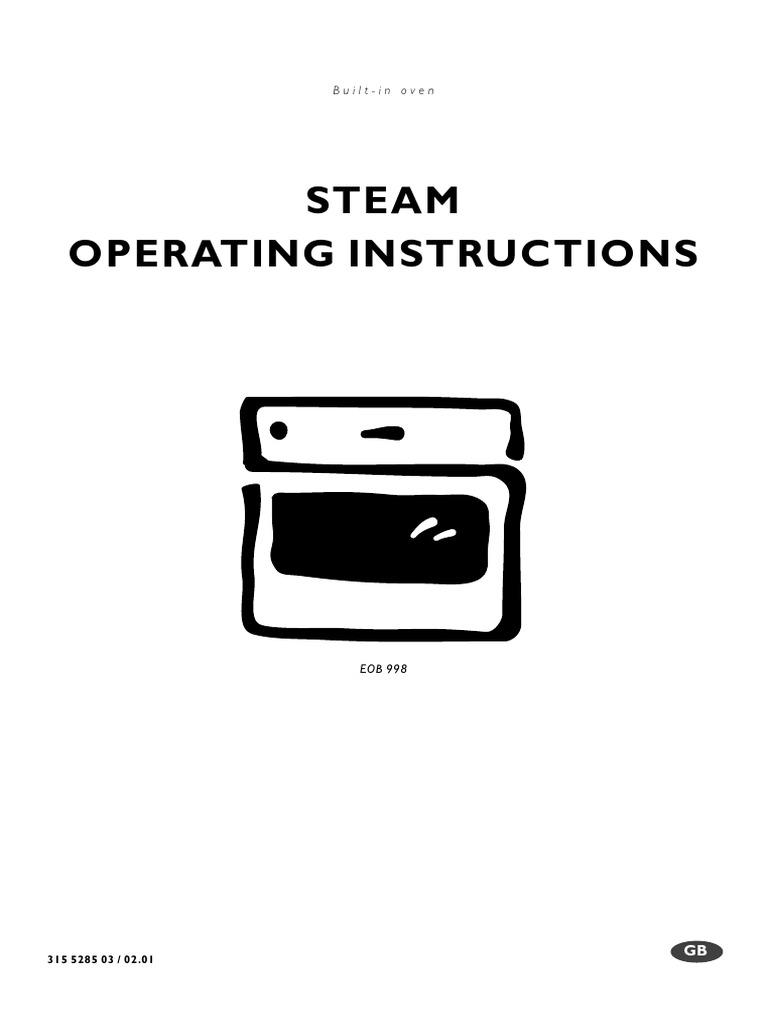 Steam Operating Instructions: Built-In Oven | PDF | Grilling | Roasting