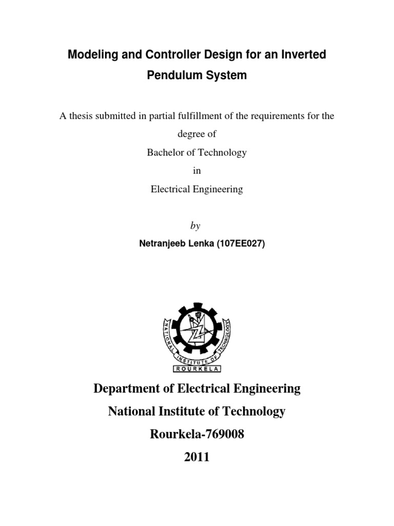Inverted Pendulum | PDF | Control Theory | Matrix (Mathematics)