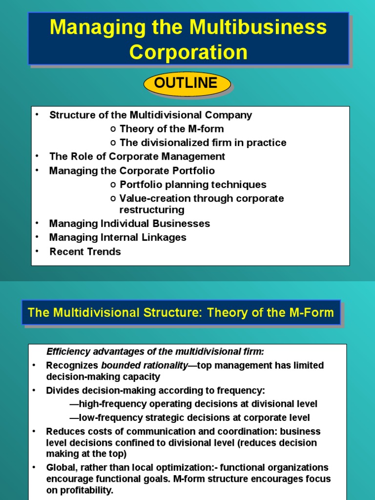 multi business firm.ppt | Strategic Management | Business