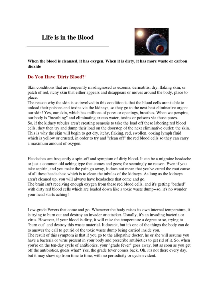 Life Is in The Blood | PDF | Blood | Circulatory System