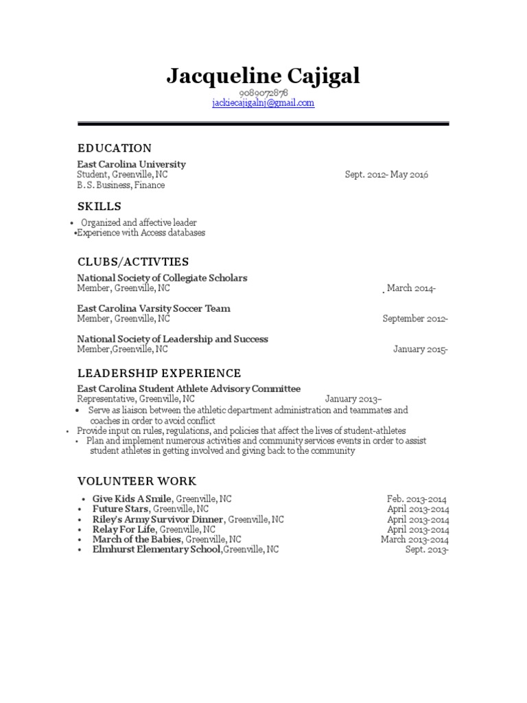 Jacquelinecajigal Resume2 | PDF