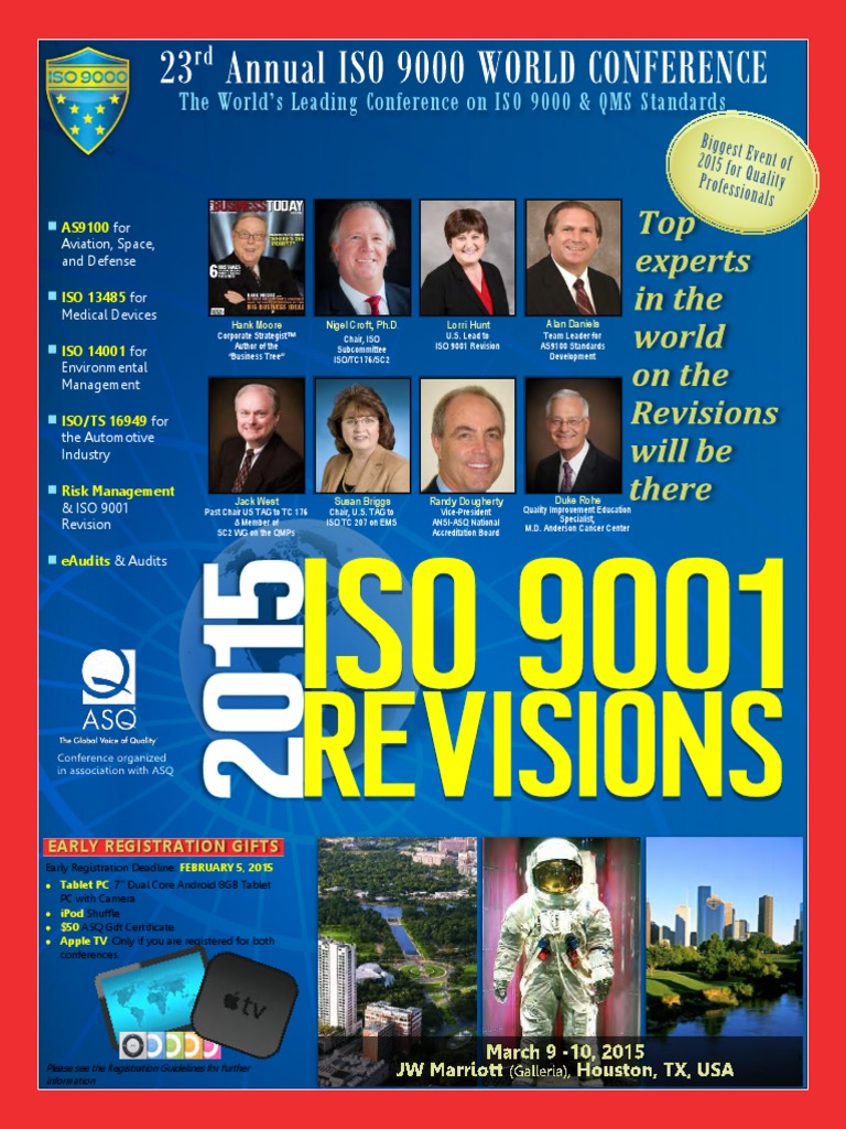 2015 ISO World Conference Brochure | PDF | Disruptive Innovation | Iso 9000