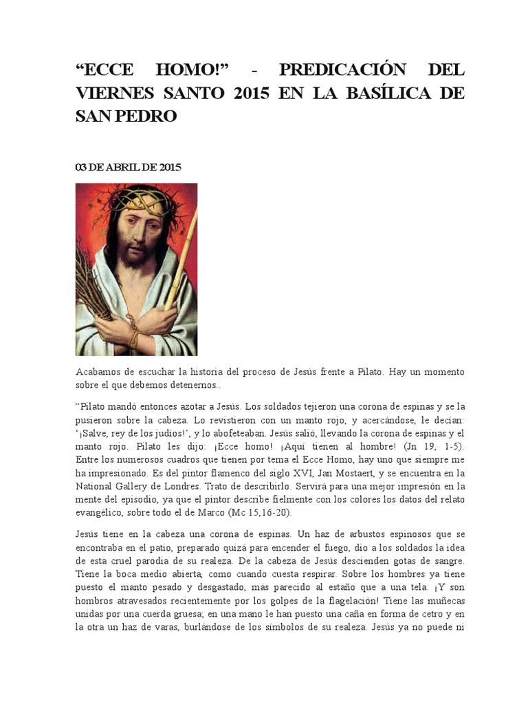 Ecce Homo | PDF | Jesús | Oración