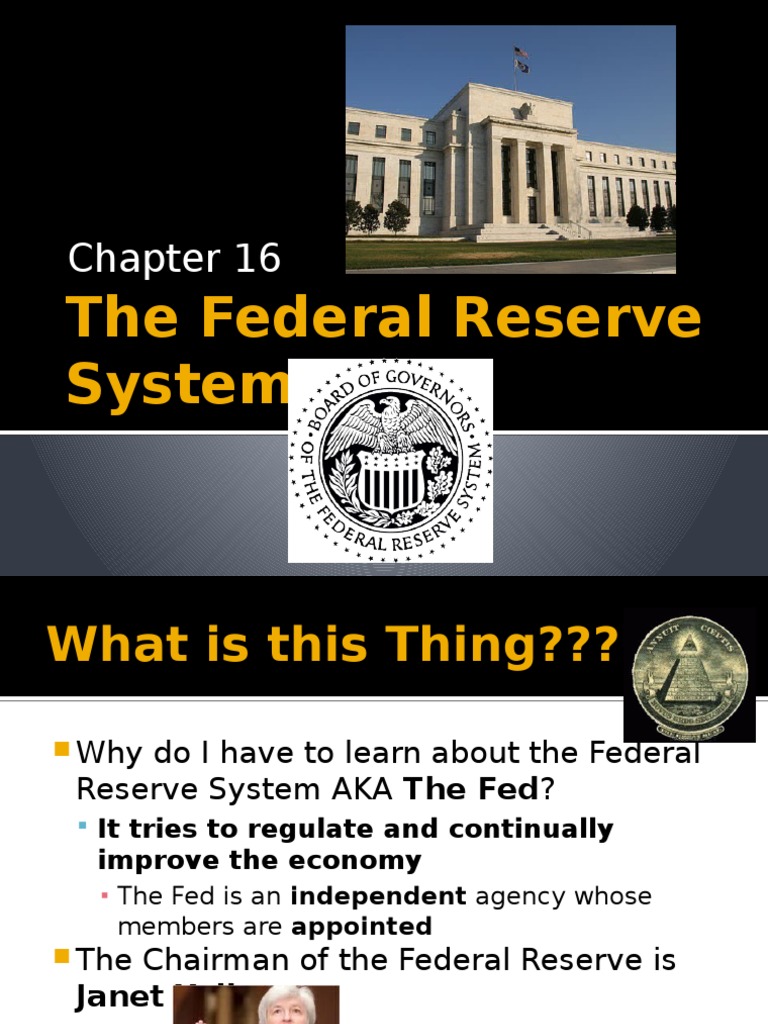The Fed - Powerpoint | PDF | Federal Reserve System | Money Supply
