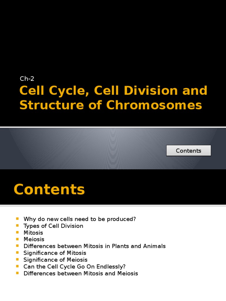 Cell Cycle, Cell Division and Structure of Chromosomes | PDF | Mitosis ...