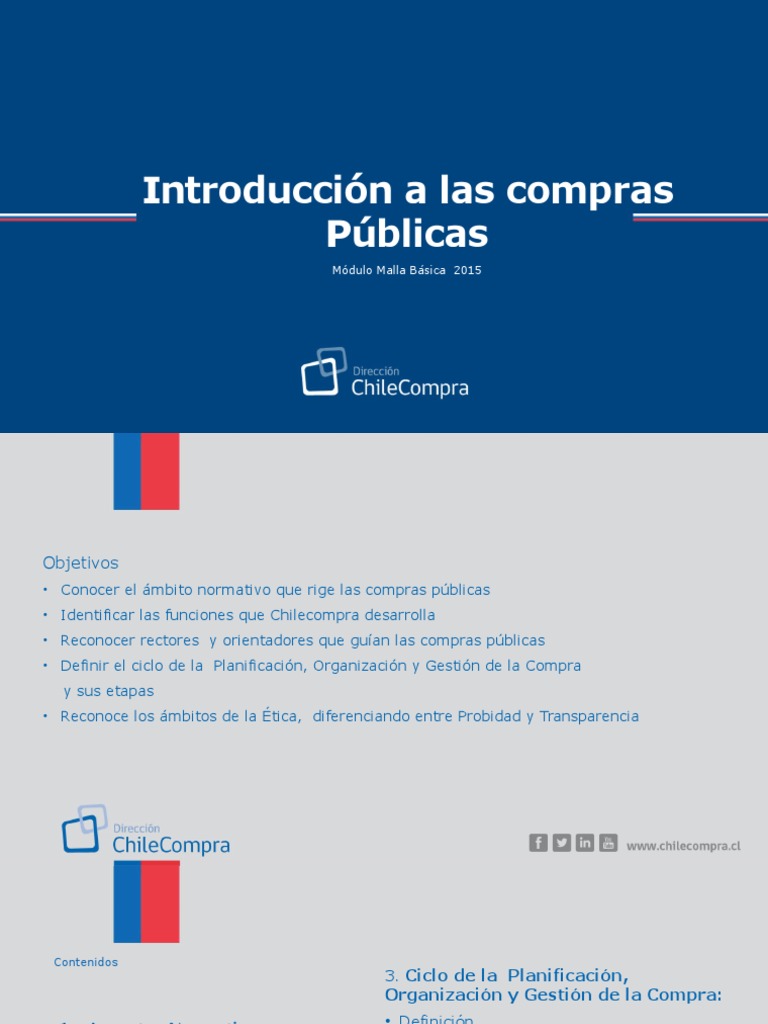 Mb1 Introduccion Compra Publicas | PDF | Planificación | Chile
