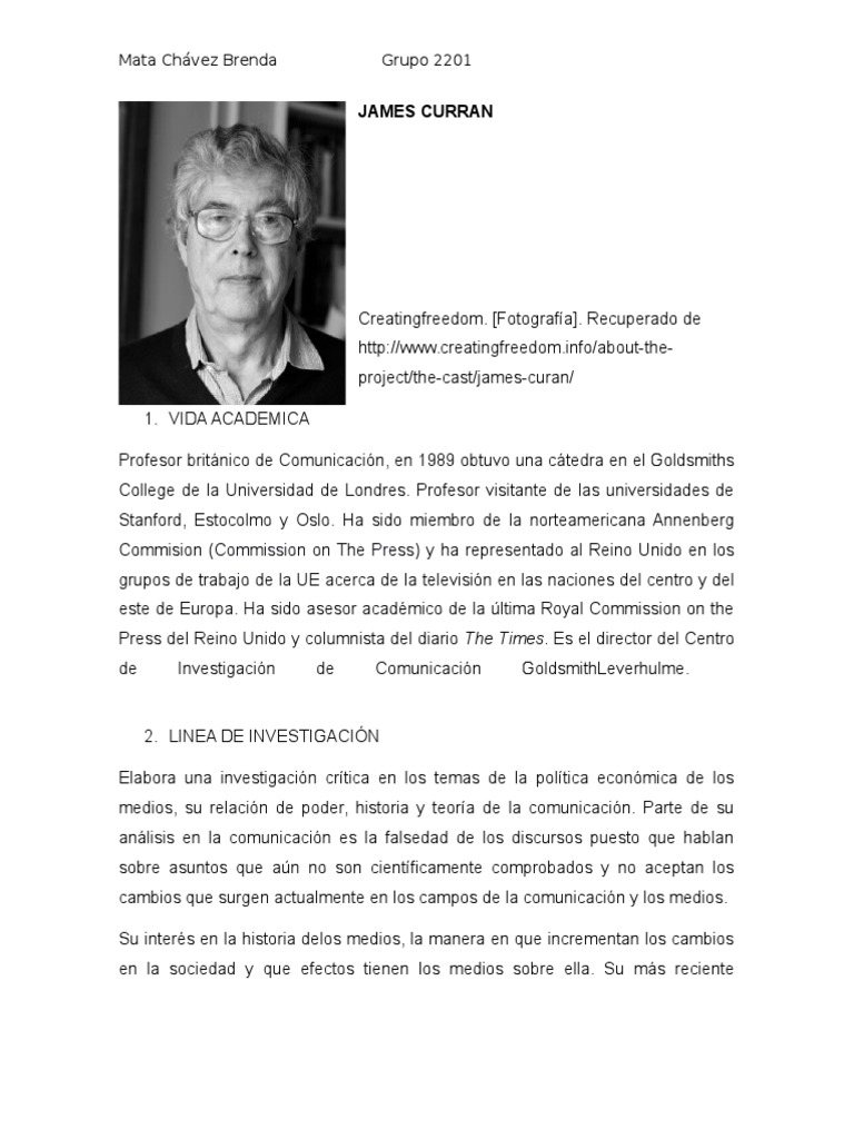 James Curran | PDF | Sociedad | Medios de comunicación en masa