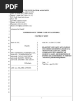 Sample Ex-Parte Motion To Shorten Time For Hearing in California | PDF ...