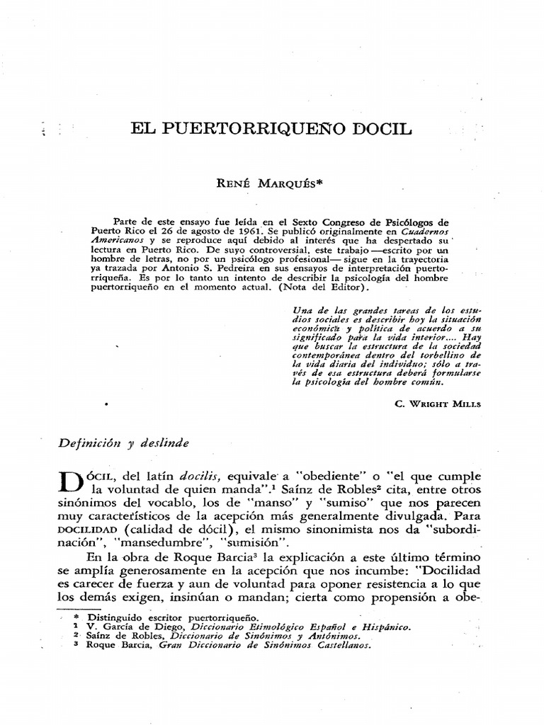 El Puertorriqueño Docil | PDF | Puerto Rico | Democracia
