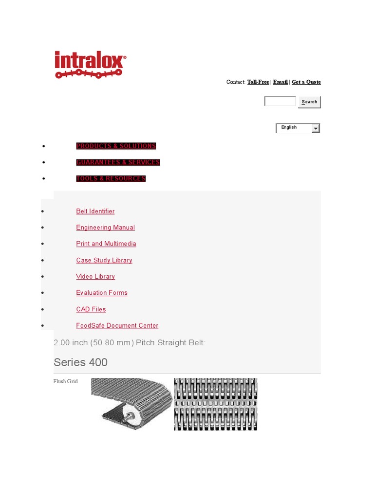 Intralox Flat Conveyors | PDF