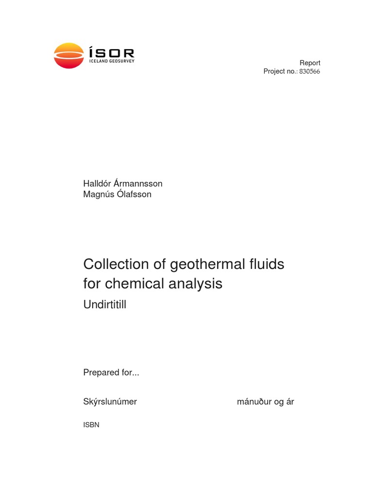 Geothermal Sample Preparation Guide | PDF | Purified Water | Adsorption