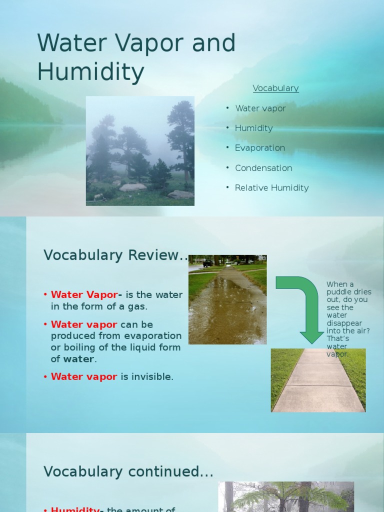 Water Vapor and Humidity Powerpoint | PDF | Water Vapor | Humidity