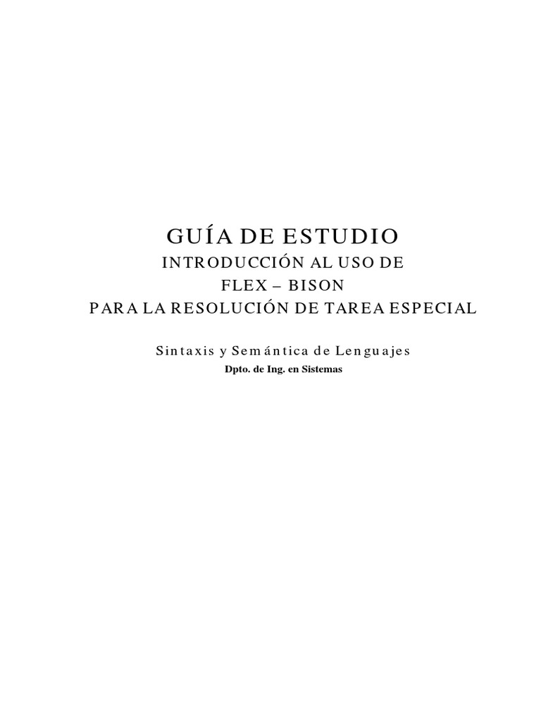 Guia Introduccion Flex Bison | PDF | Analizando | Lenguaje de programación
