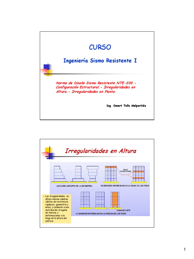 Irregularidades Estructurales en Altura y Planta | PDF | Rigidez ...