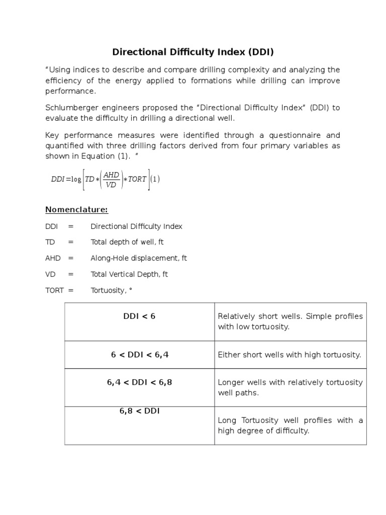 Directional Difficulty Index | PDF