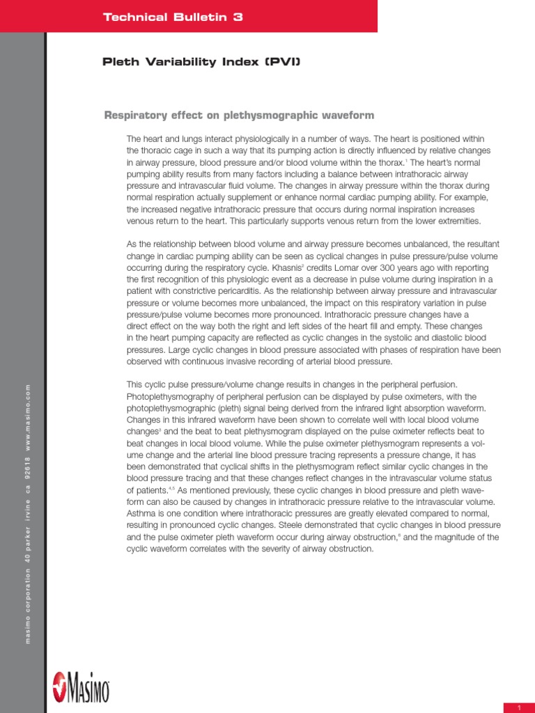 Plethysmographic Waveform Insights | PDF | Blood Pressure | Pulse