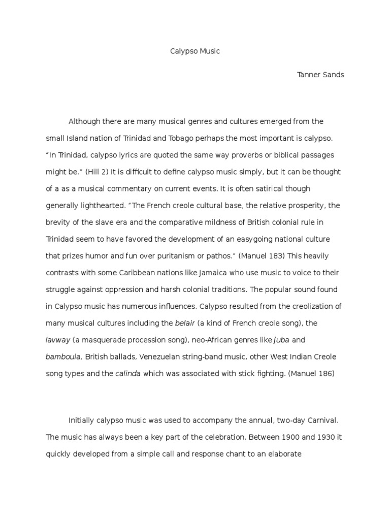 Calypso Music | PDF | Caribbean | English Language Music