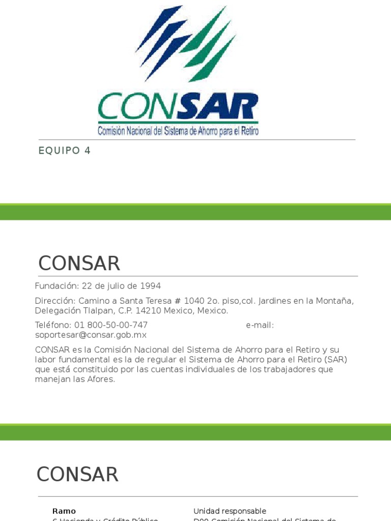 CONSAR: Regulación del Sistema de Ahorro para el Retiro | PDF | Ahorro ...