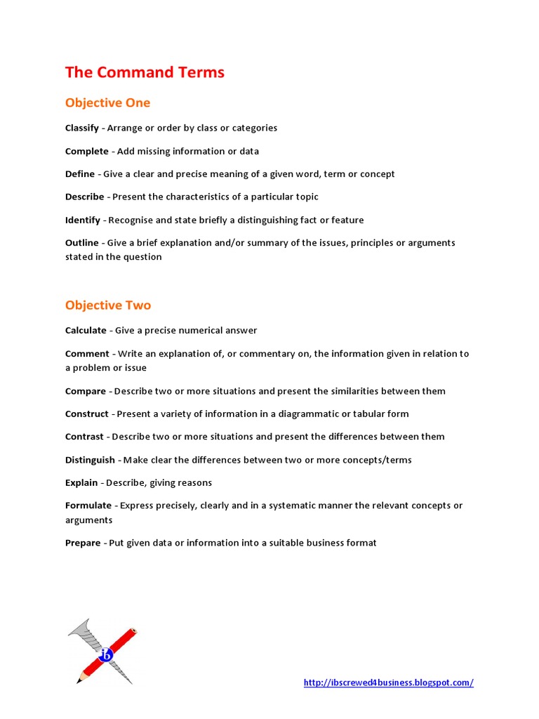 Understanding Command Terms: A Breakdown and Explanation of Key Terms ...