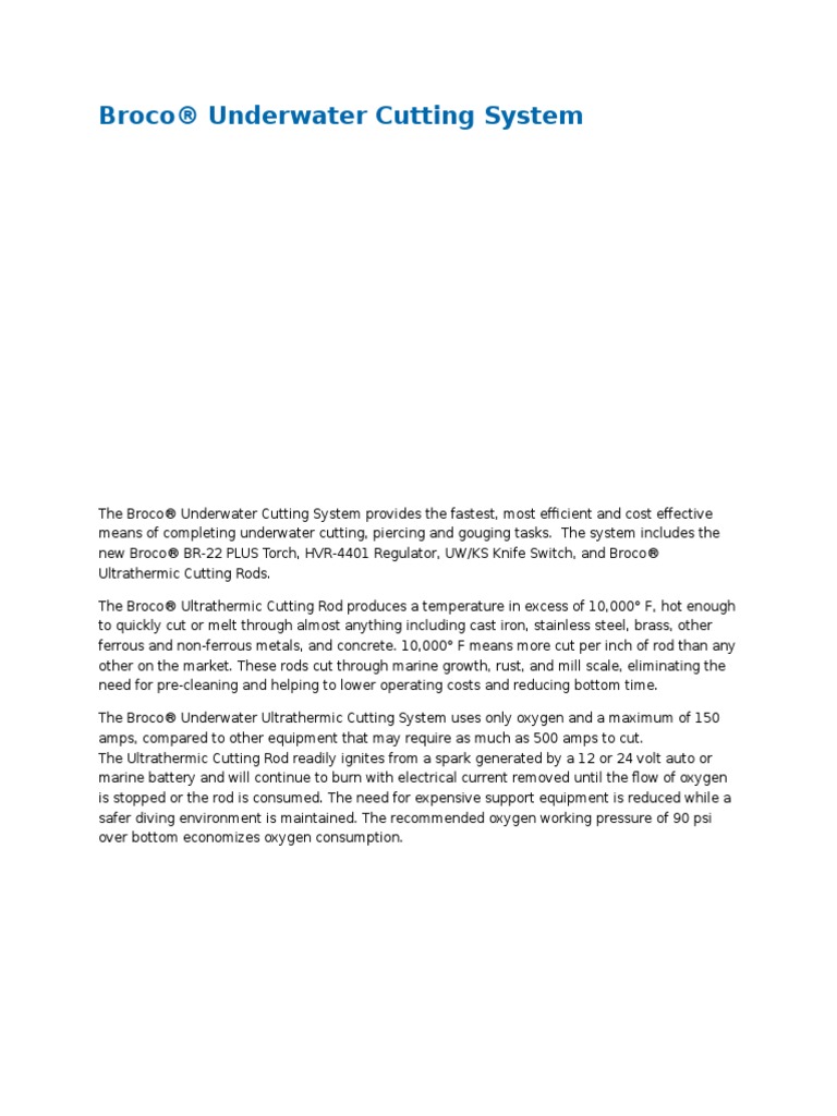 Broco Cutting Torch | PDF | Science & Mathematics | Technology ...