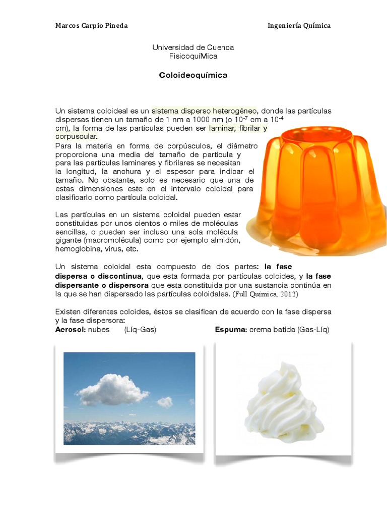 Introducción a los Coloides y sus Propiedades | PDF | Coloide | Materiales
