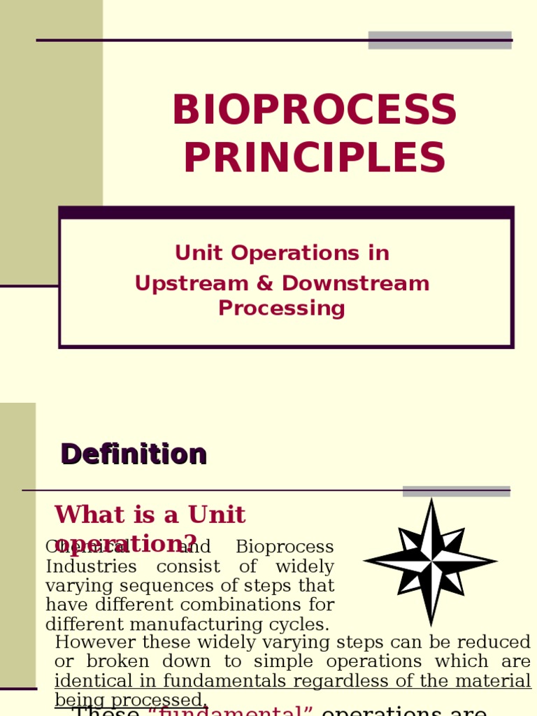 Bioprocess Principles | Chemical Process Engineering | Chemistry