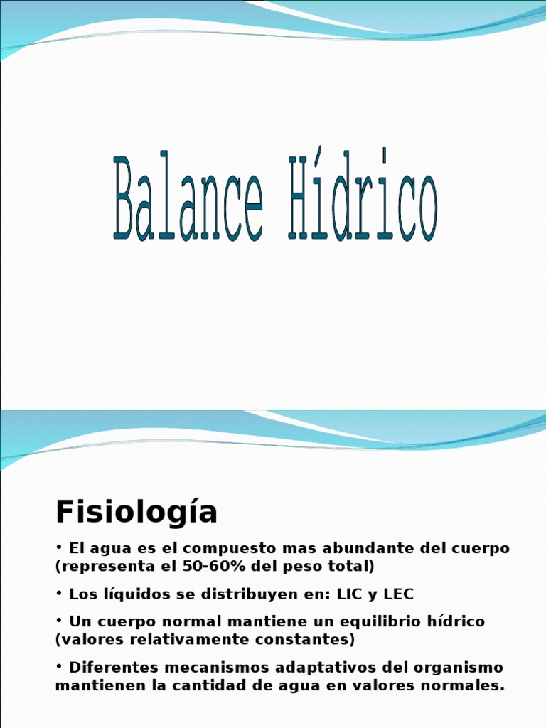 balance-hidrico.ppt | Líquidos | Agua