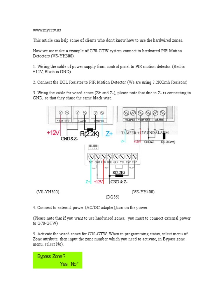 Wiring Guide for PIR Motion Sensors | PDF | Building Engineering ...
